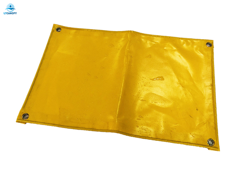 Durable Yellow PVC Coated Mesh Tarpaulin - Buy yellow tarpaulin, The ...